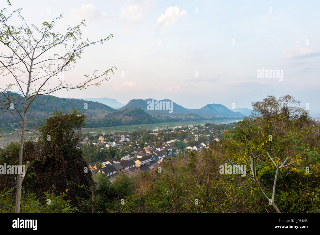 Horizontal picture From Mount Phousi, great view of Mekong's River in ...