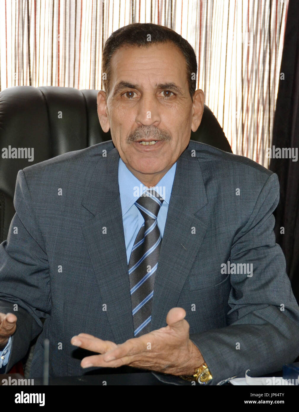 Photo taken Jan. 26, 2015, in Amman shows Bassam Al-Manaseer, chair of ...