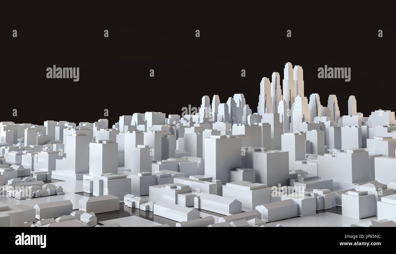 City background 3d render aerial hi-res stock photography and images ...
