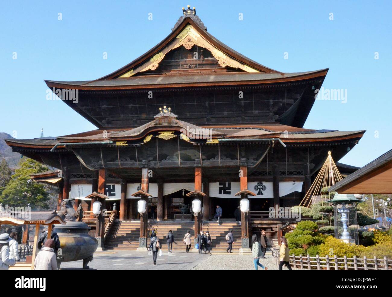Zenkoji Temple in Nagano, central Japan, is pictured on March 6, 2015 ...