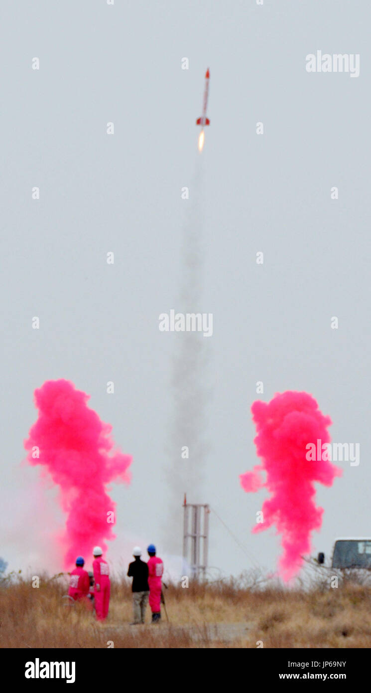 A hybrid candy rocket is launched into the sky with soft candies as ...