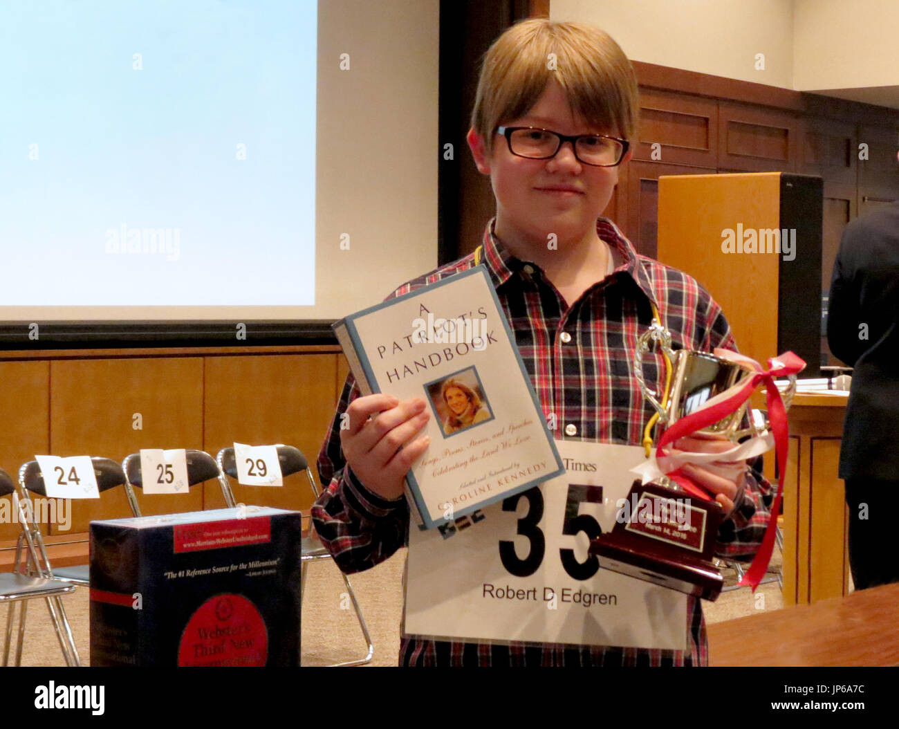 Sean Fogerty, 13, a student at Robert D. Edgren High School, poses with ...
