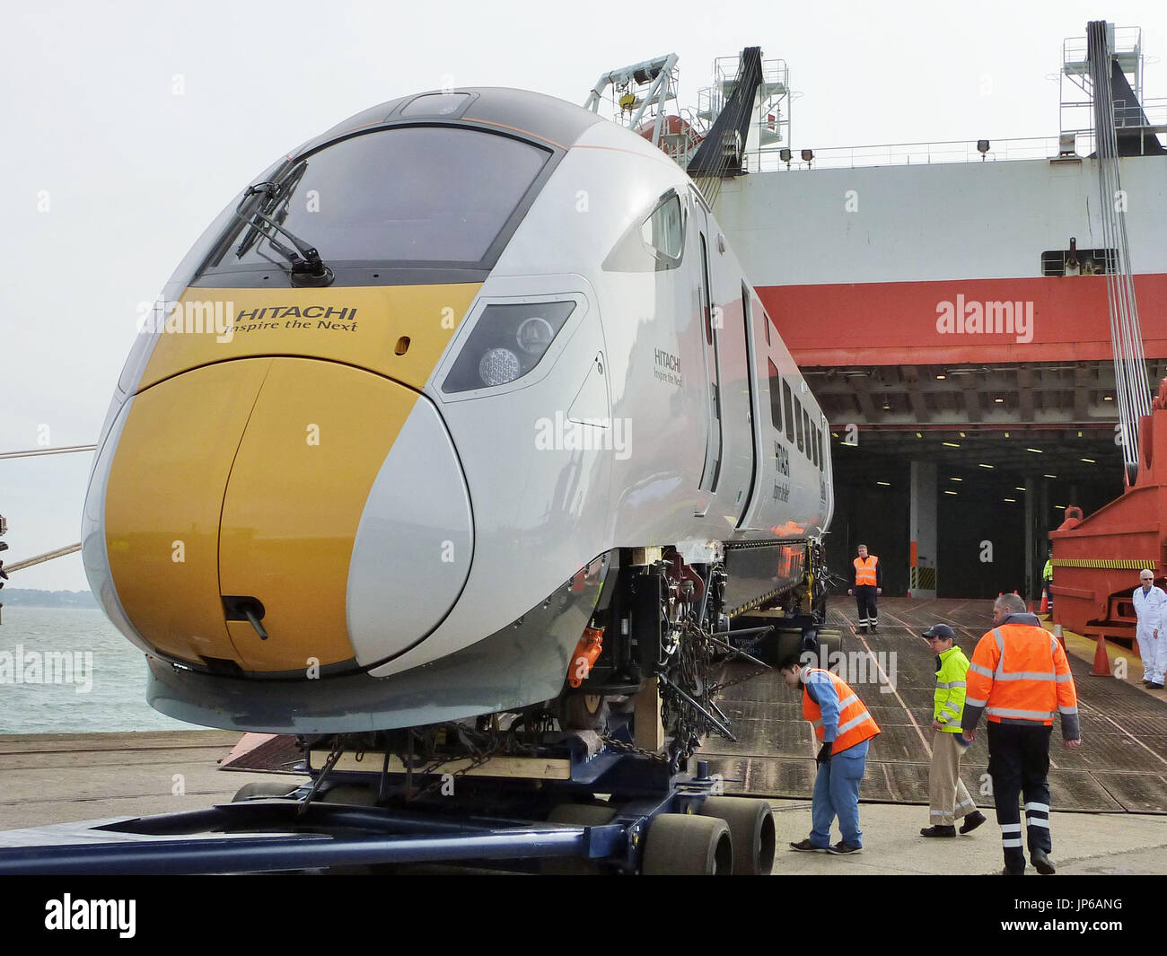 A Hitachi Ltd. high-speed train for Britain's Intercity Express Program ...
