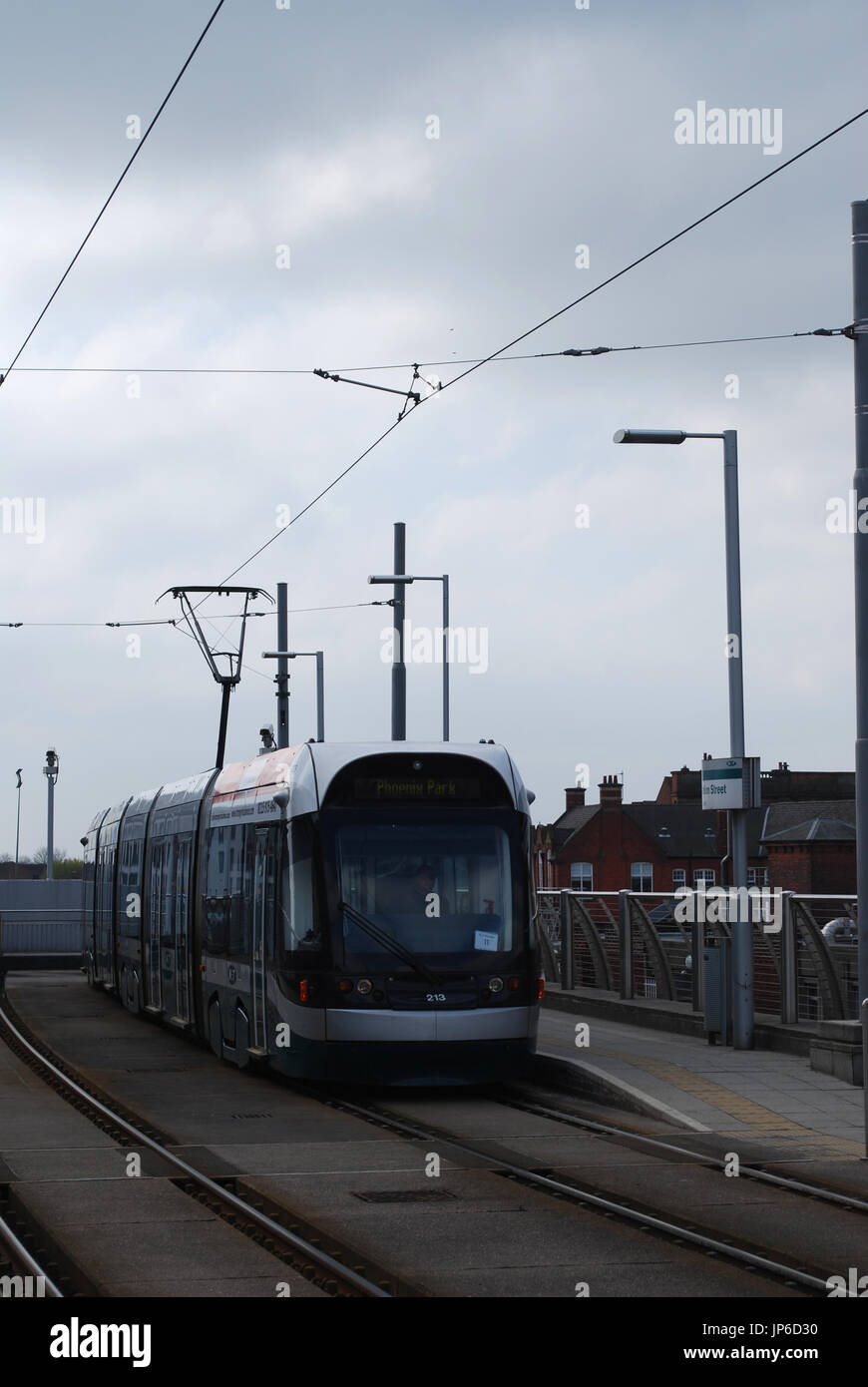 Tram in Nottingham Stock Photo - Alamy