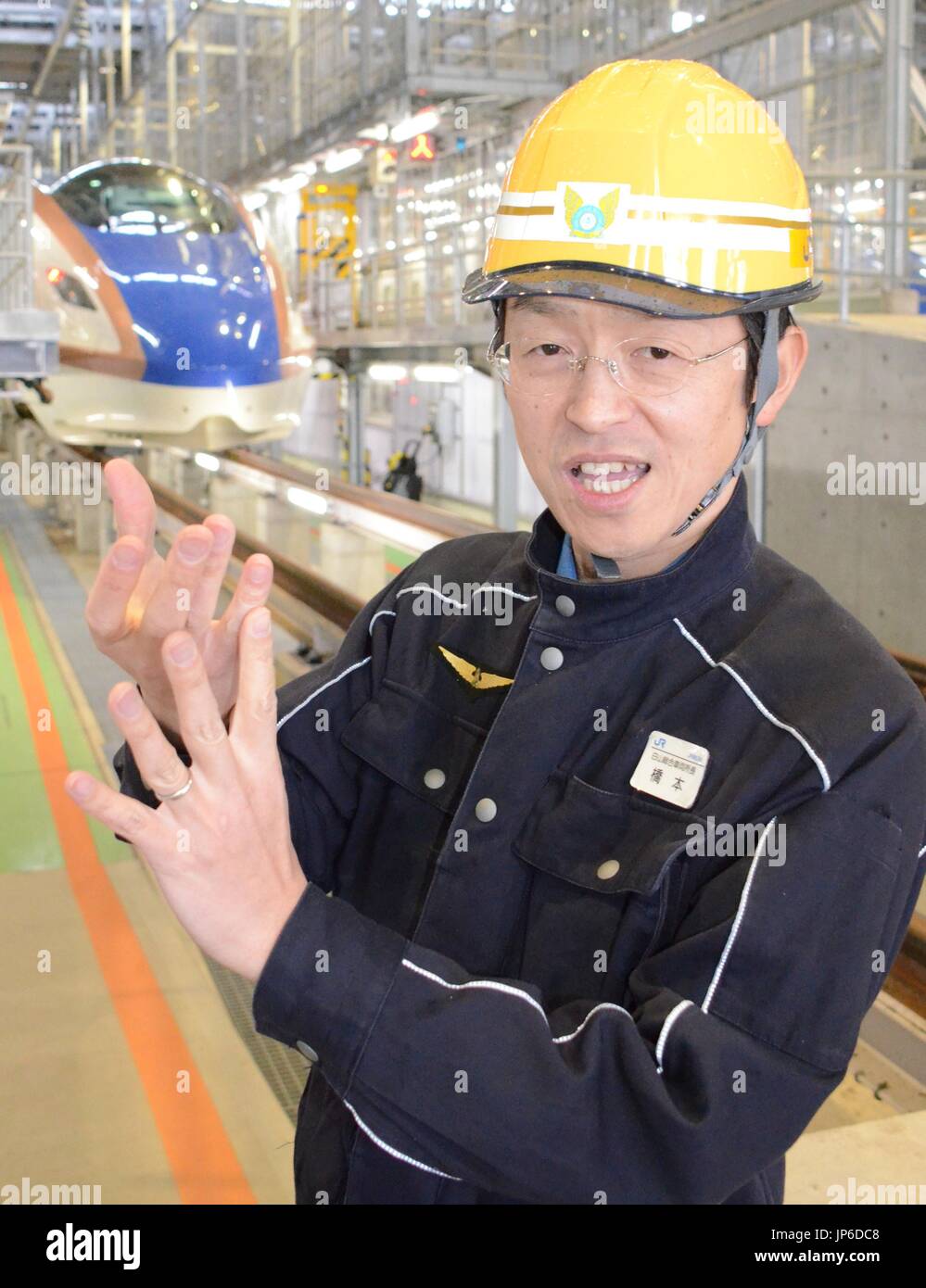 Ichiro Hashimoto, head of the Hakusan General Rolling Stock Center in ...