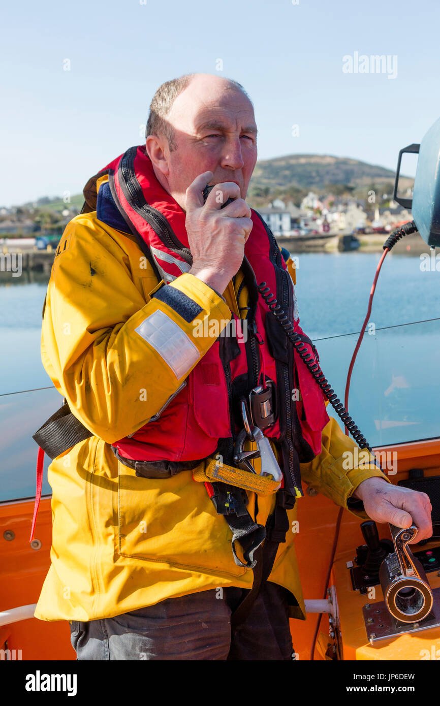 Male Lifeboat Crew memebr RNLI, Valentia Island, ireland Stock Photo ...
