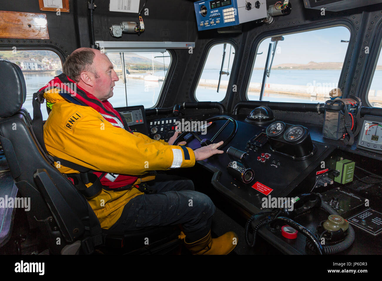 RNLI Lifeboat Helm / Control Room Stock Photo - Alamy