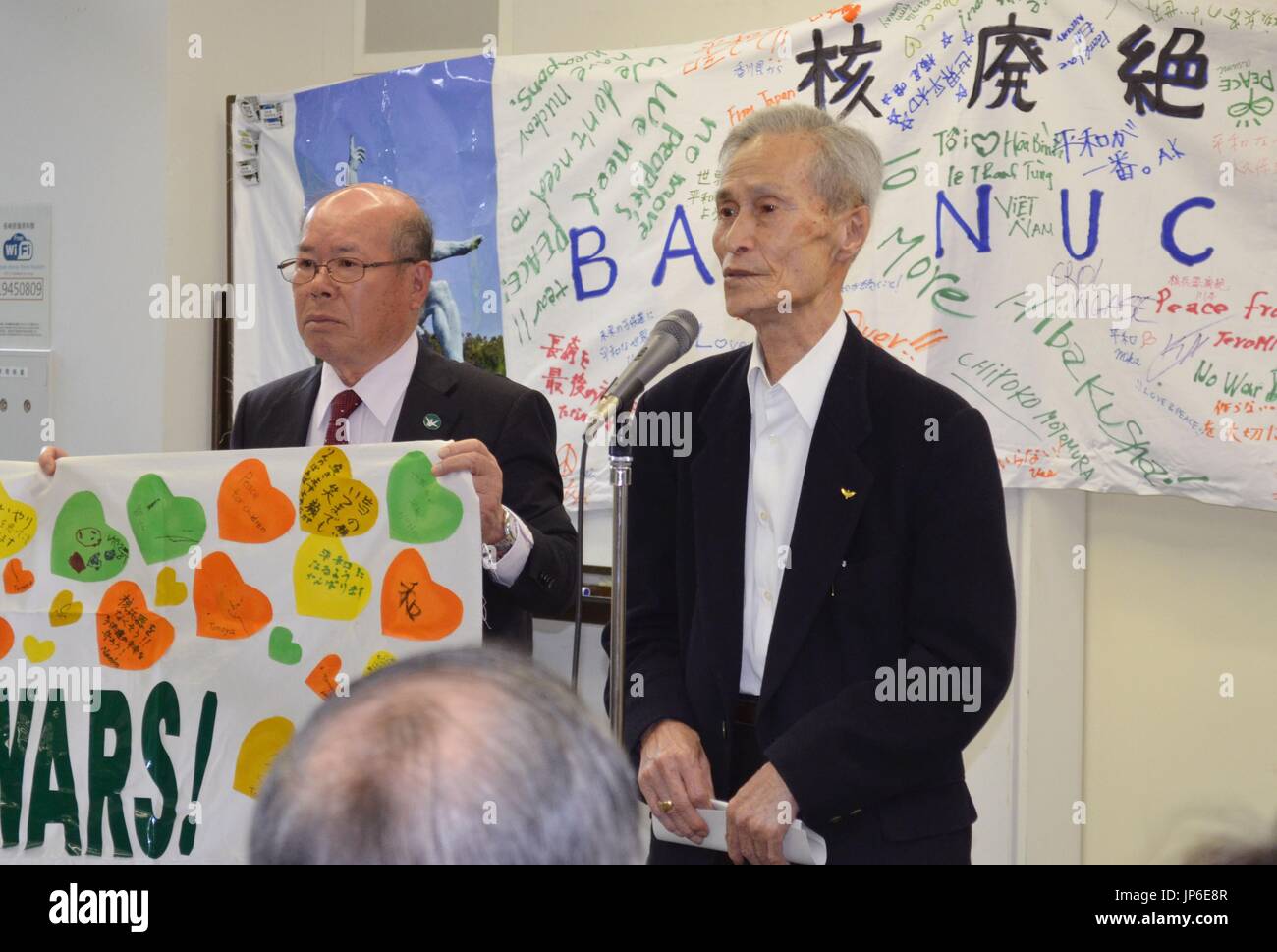 Sumiteru Taniguchi, head of the Nagasaki Atomic Bomb Survivors Council ...