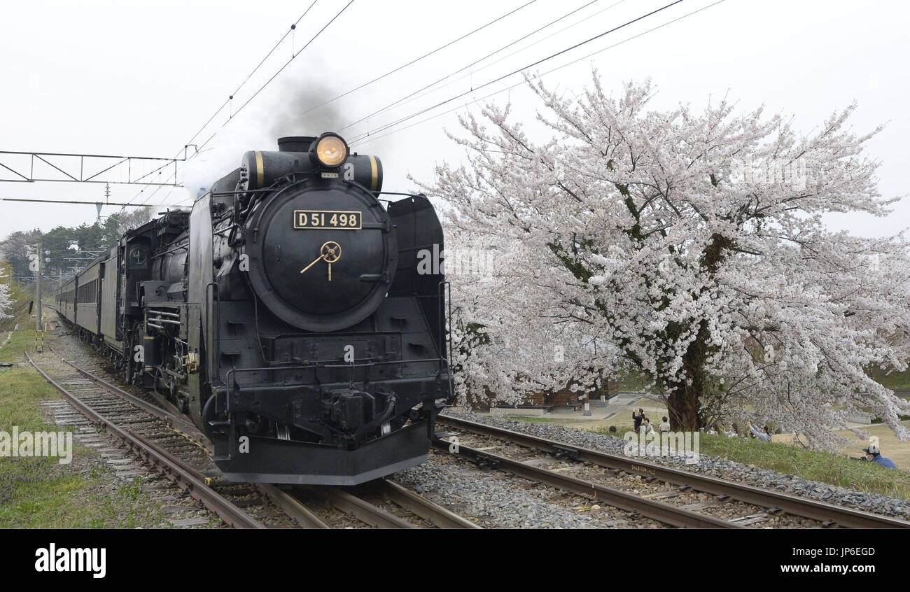 East Japan Railway Co. shows off a steam locomotive train for the ...