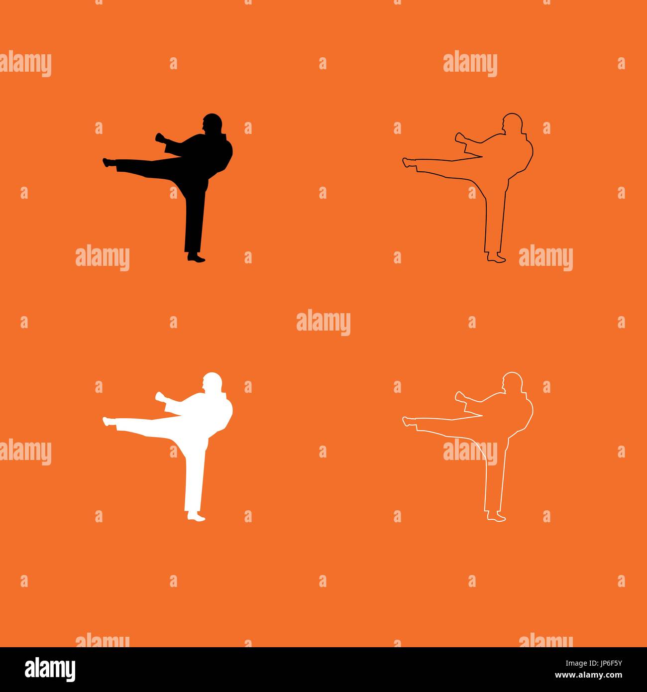 Judo kick Stock Vector Images - Alamy