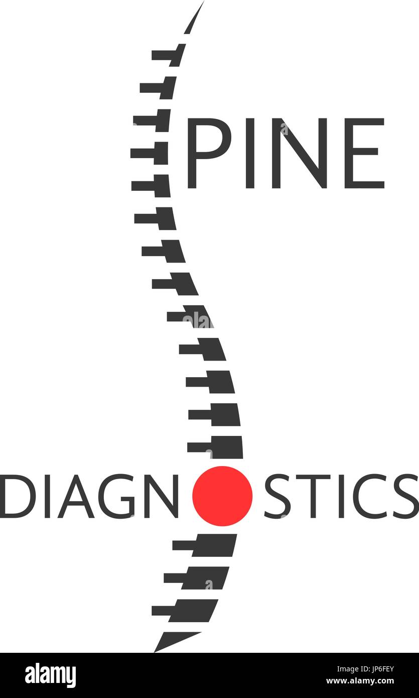 spine diagnostics logotype with pain sign Stock Vector Image & Art - Alamy