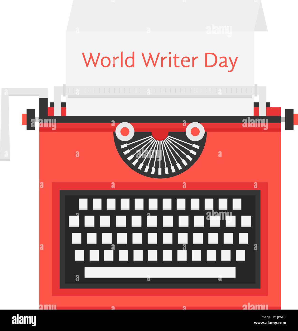 world writer day with red typewriter Stock Vector Image & Art - Alamy