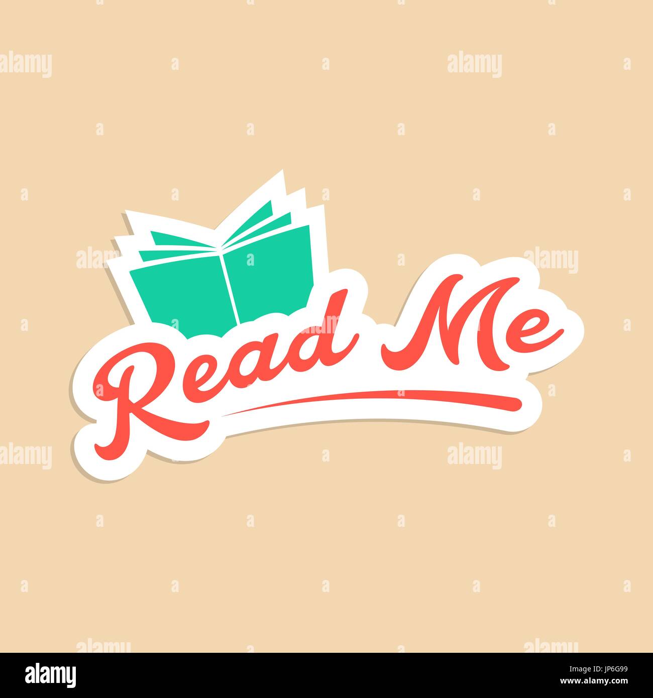 read me with green book sticker Stock Vector Image & Art - Alamy