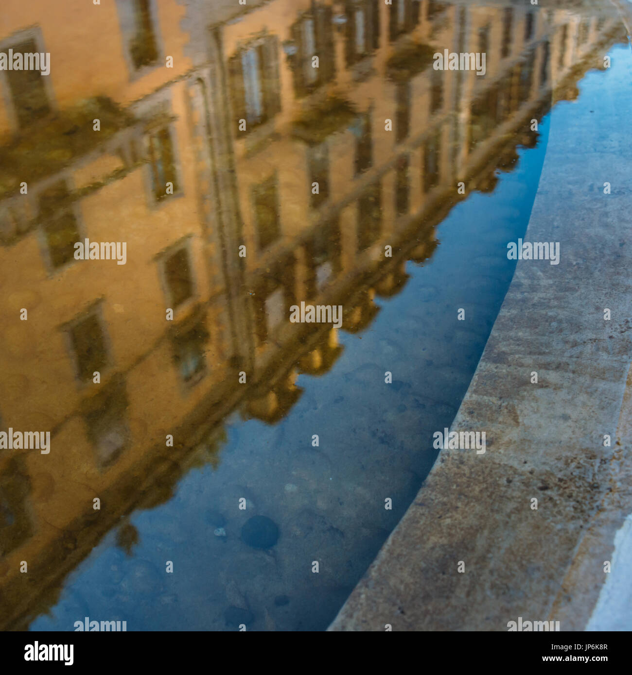 Reflection on water of Italian buildings Stock Photo - Alamy