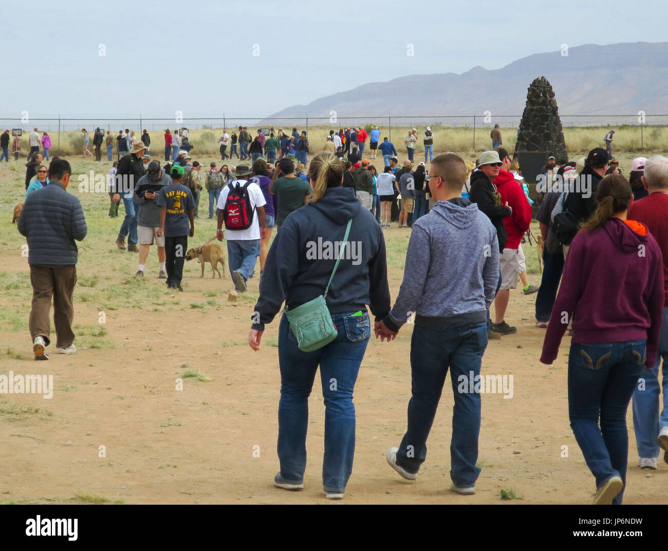 People visit the Trinity Site, where the world's first atomic bomb test ...