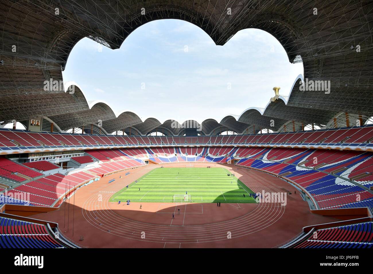 Photo shows the largest-capacity soccer stadium in the world, the May ...