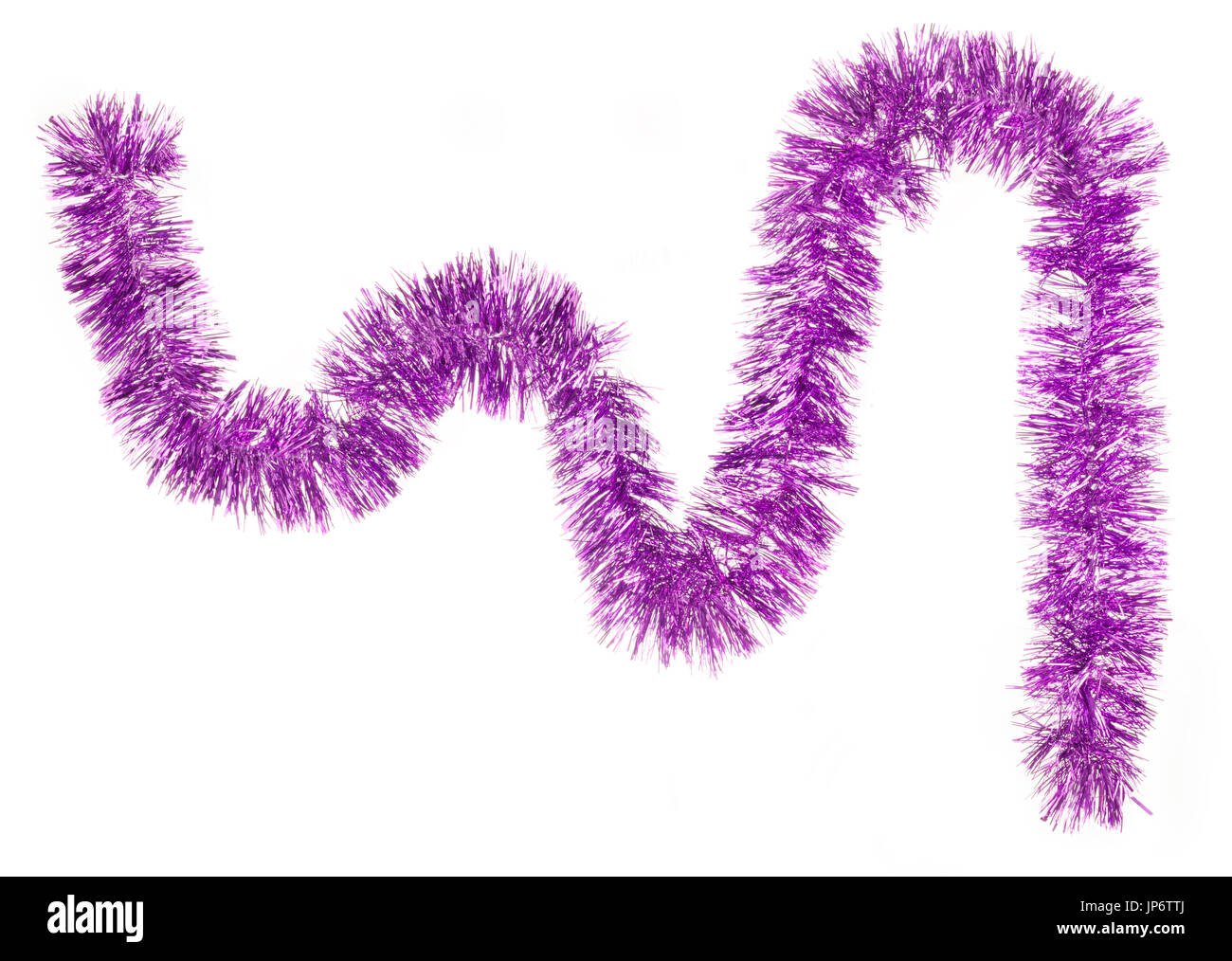 Purple color Christmas garland against white background Stock Photo - Alamy