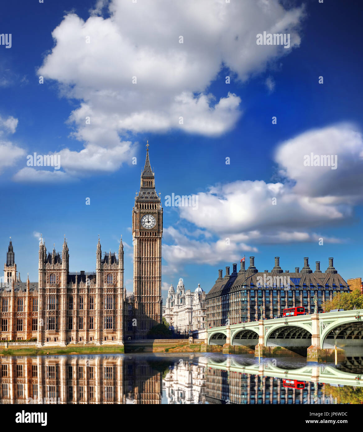 Famous Big Ben with bridge in London, England Stock Photo - Alamy