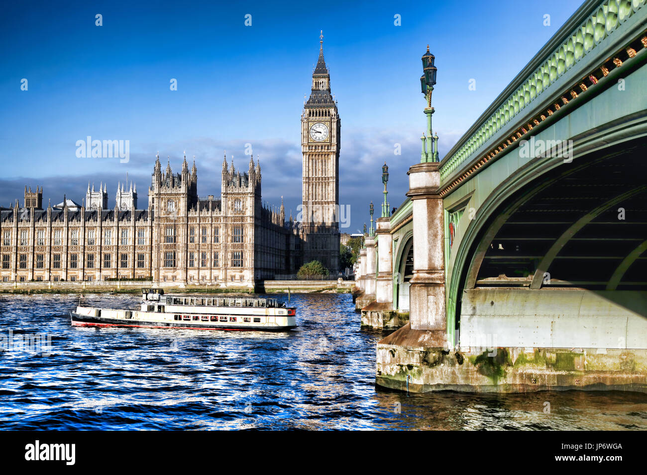 Famous Big Ben with bridge in London, England Stock Photo - Alamy