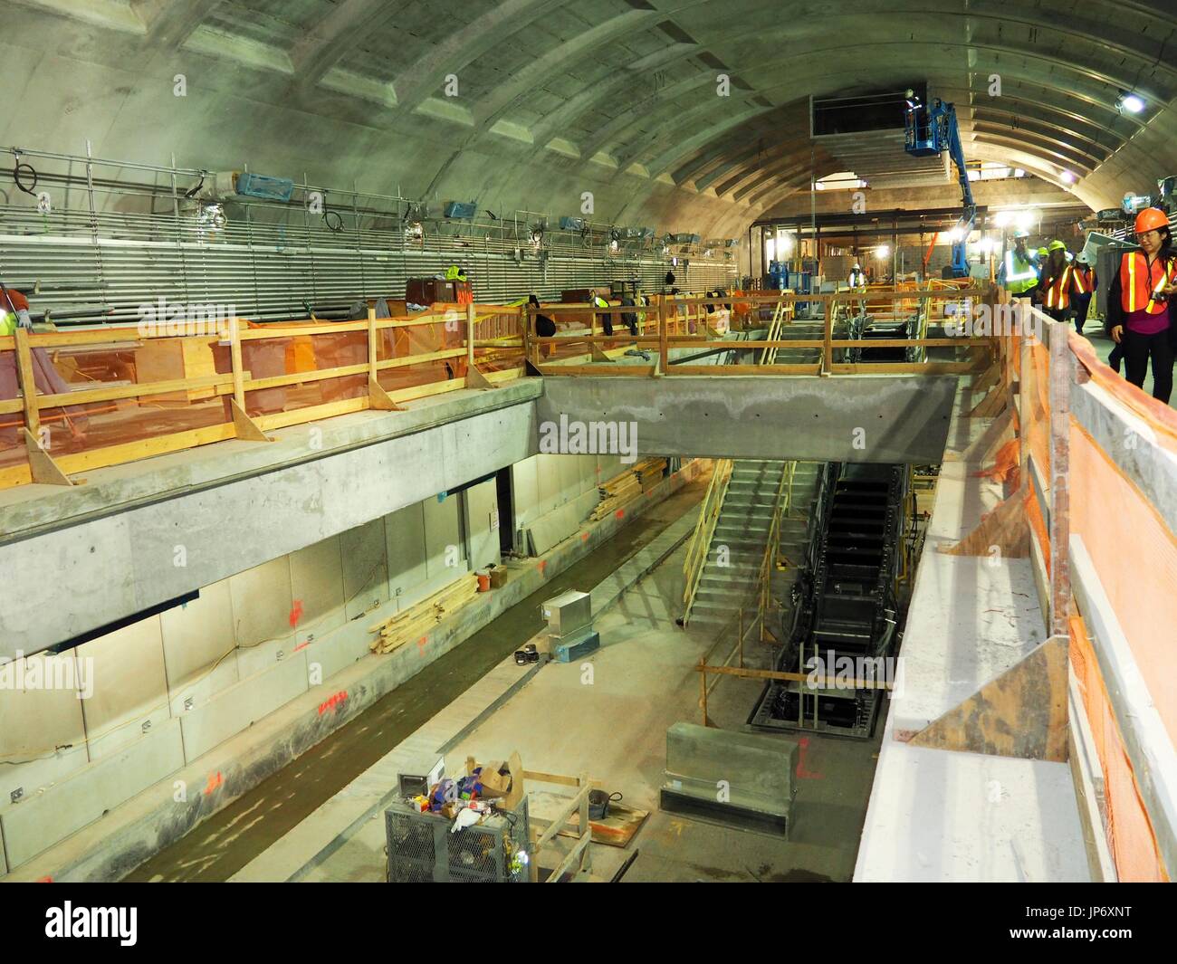 Construction of a subway line is under way under Manhattan's Second ...