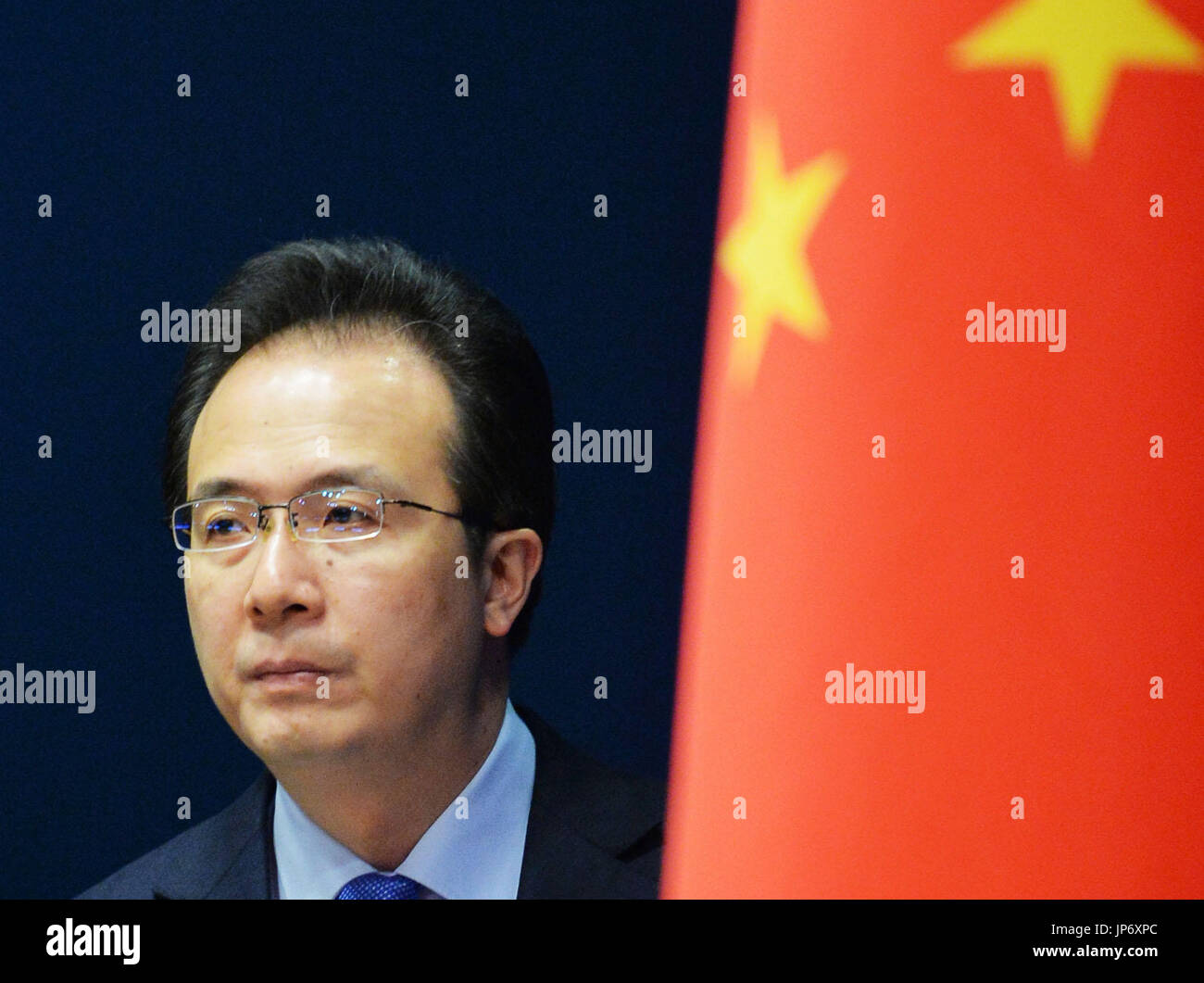 Hong Lei, deputy director general of the Department of Information at ...