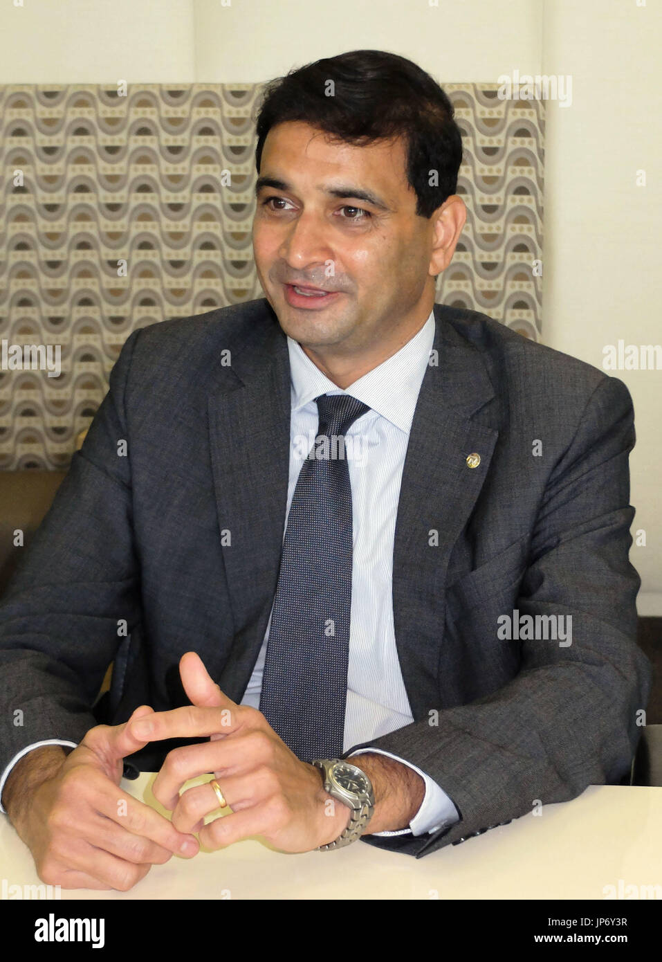 Satish Bapat, president of NN Life Insurance Co., speaks in an ...