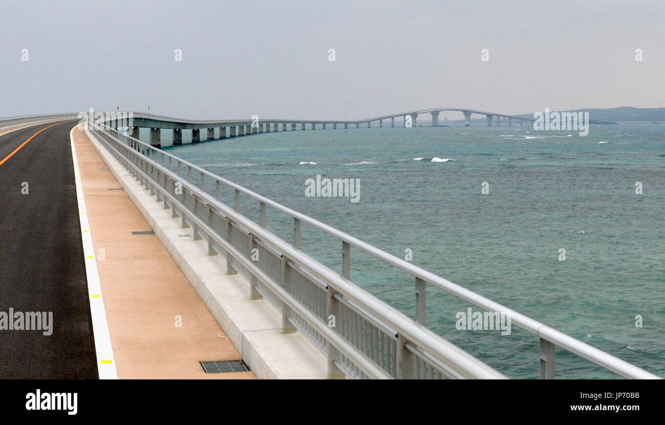 The 3,540-meter-long Irabu Bridge linking Miyako and Irabu islands in ...