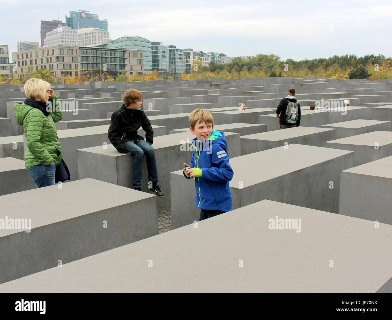 Visitors stroll through the maze-like "Memorial to the Murdered Jews of ...