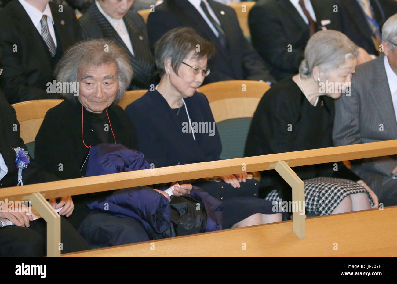 Japanese Empress Michiko attends a memorial concert to commemorate ...