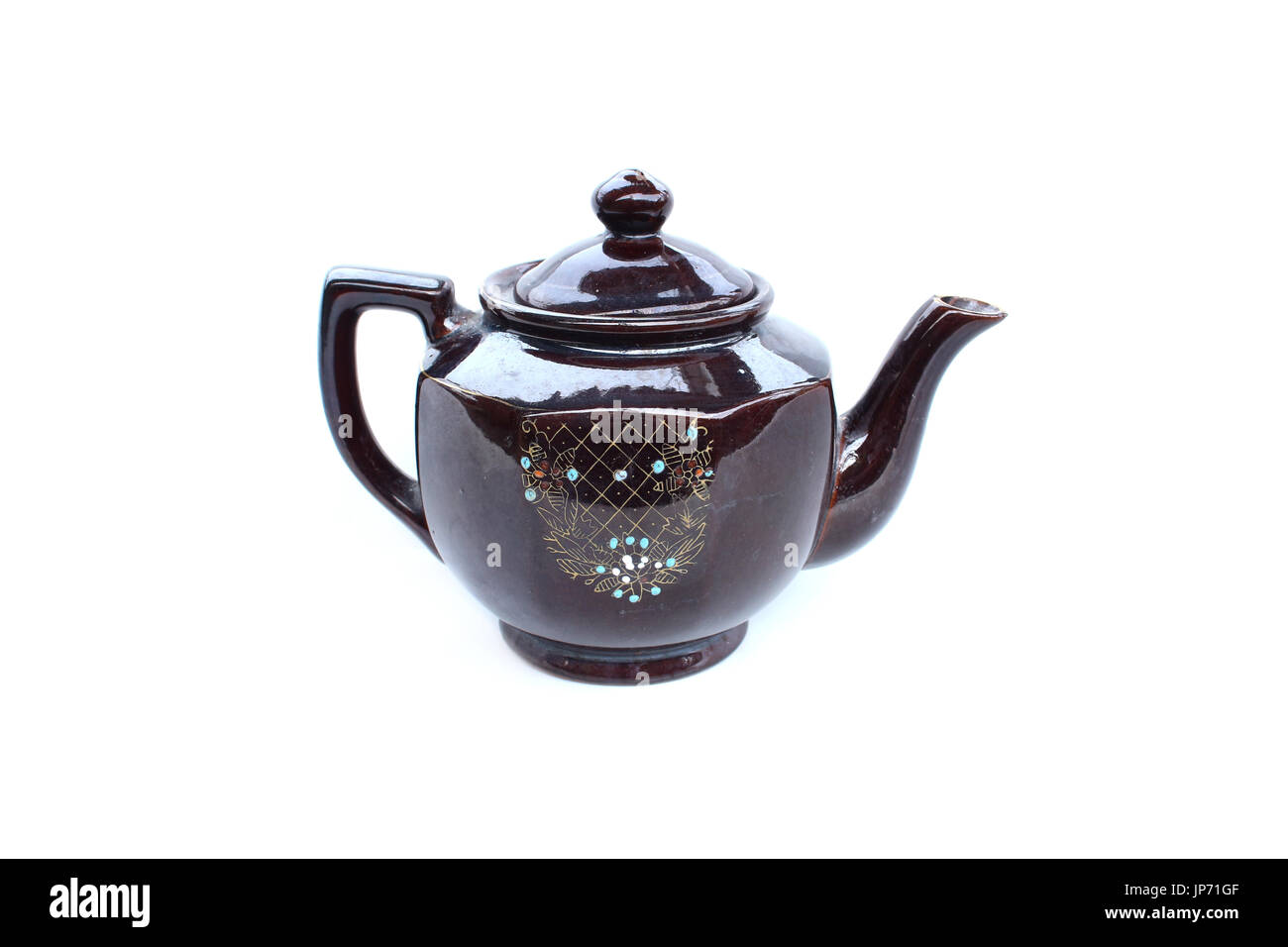 ceramic tea pot on isolated Stock Photo - Alamy