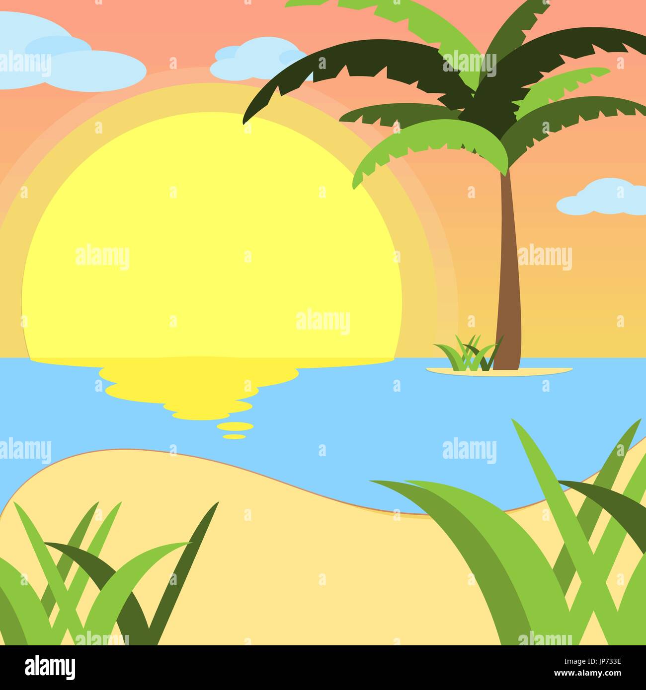 Beach ocean clouds vintage Stock Vector Images - Alamy