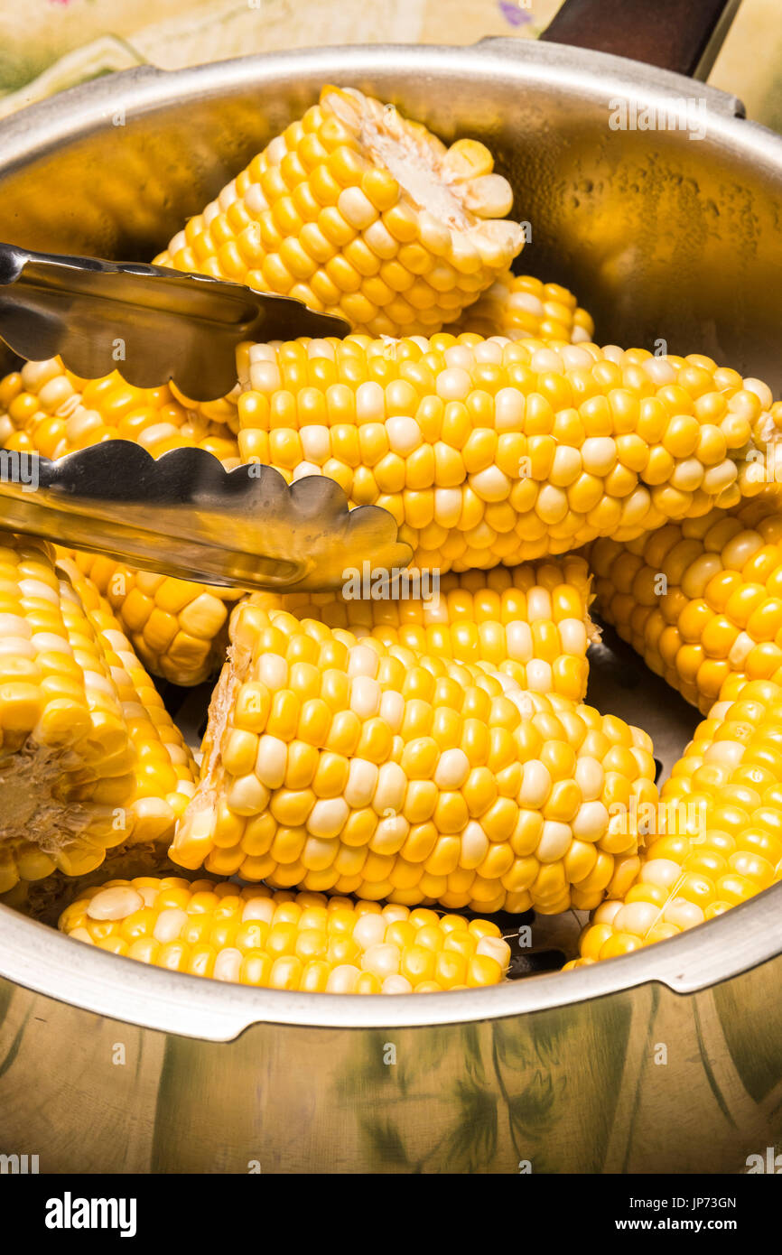 corn on the cob in pressure cooker Stock Photo - Alamy