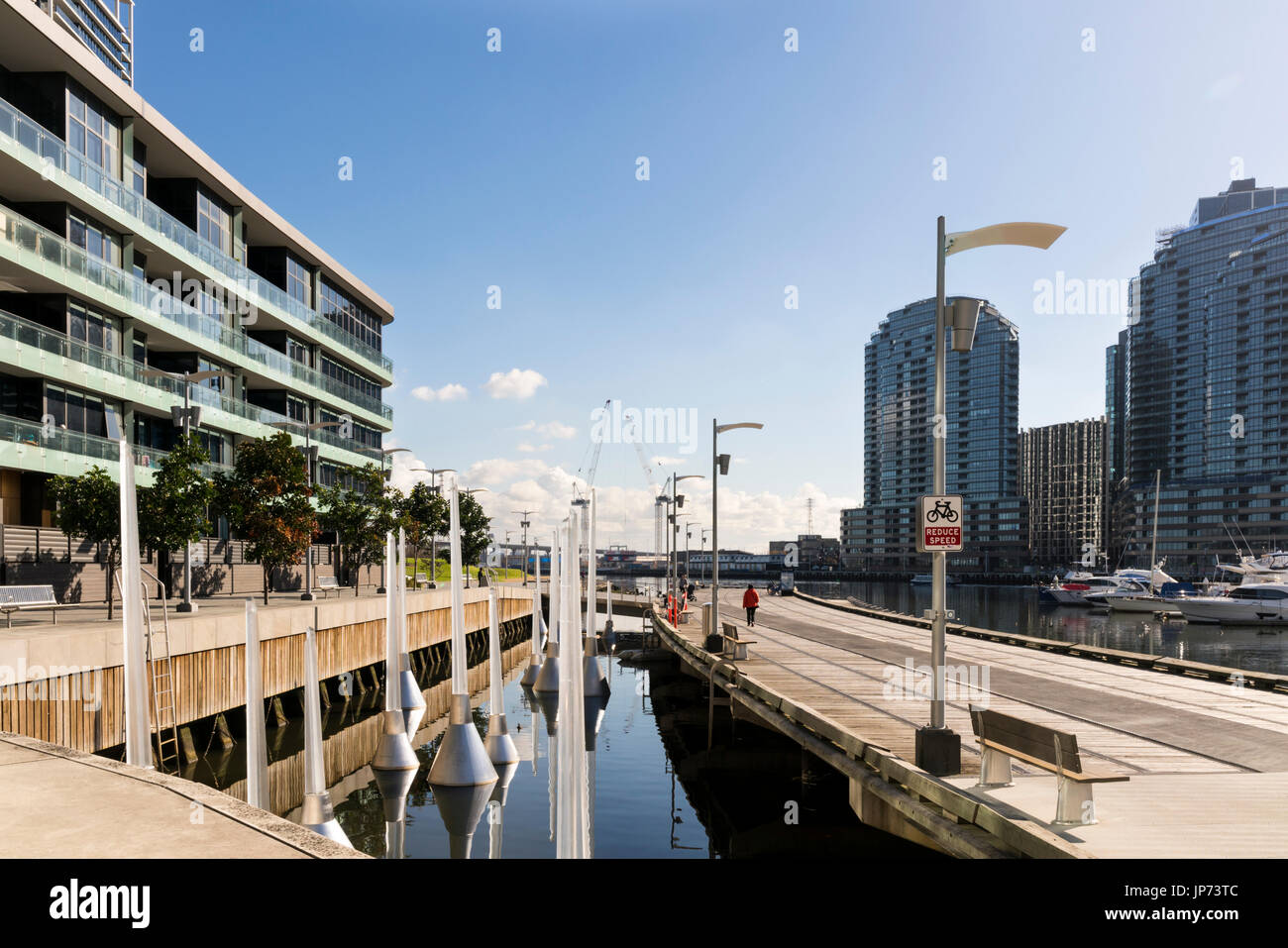 Docklands, Melbourne, Victoria, Australia. Waterfront buildings and ...