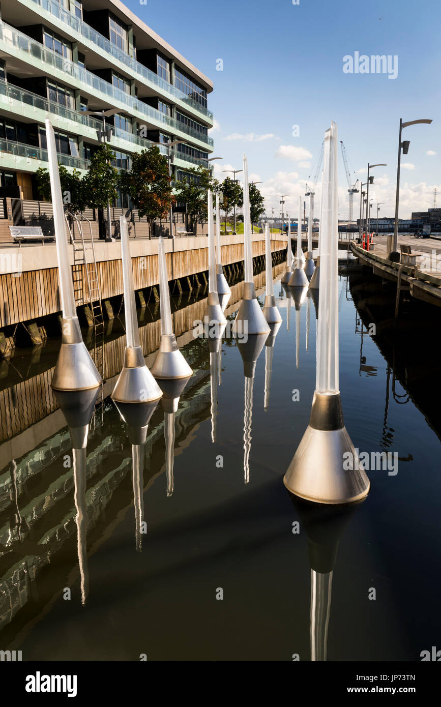 Docklands, Melbourne, Victoria, Australia. Waterfront buildings and ...