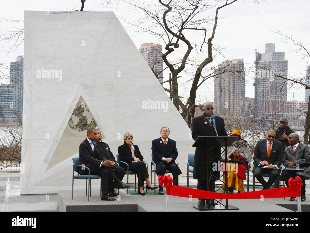 Sam Kutesa (standing), president of the United Nations General Assembly ...