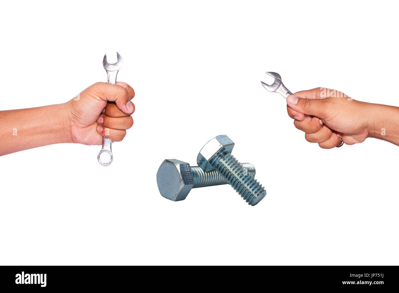 hand hold wrench on isolated Stock Photo - Alamy