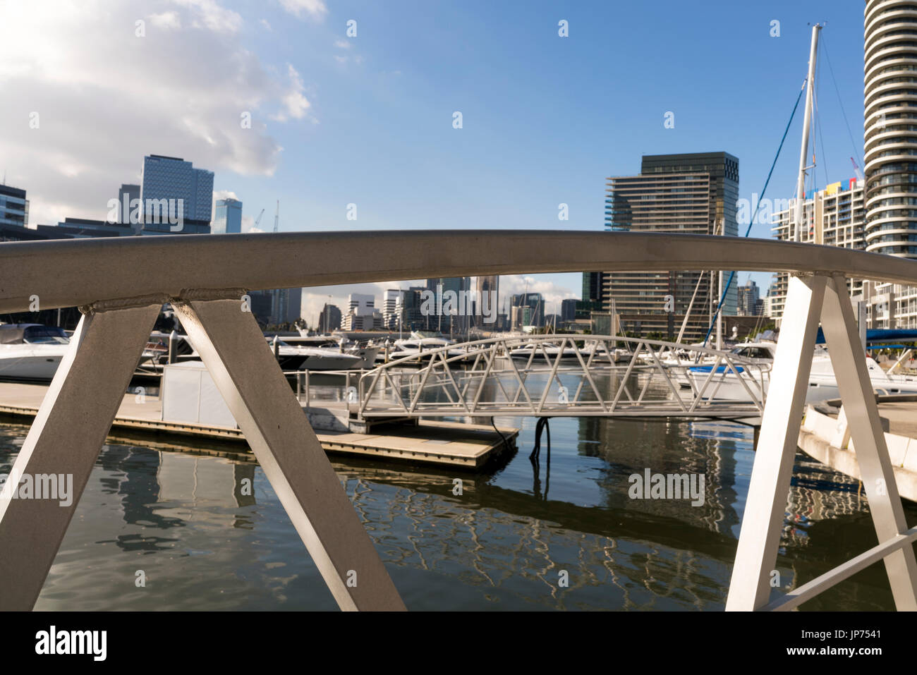 Docklands, Melbourne, Victoria, Australia. Waterfront buildings and ...