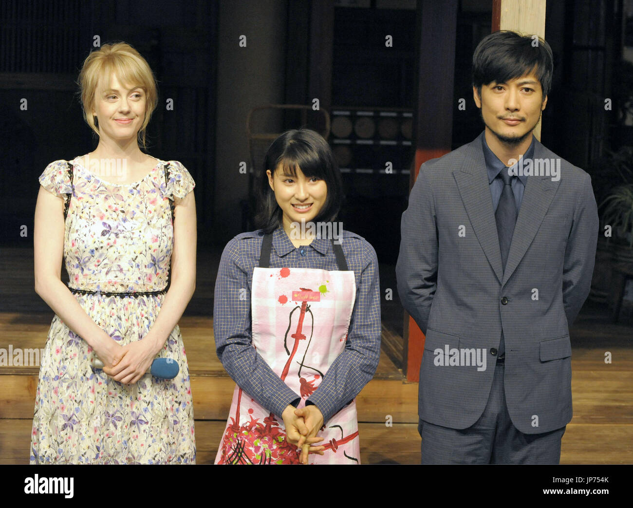American actress Charlotte Kate Fox (L) and Japanese actor Tetsuji ...