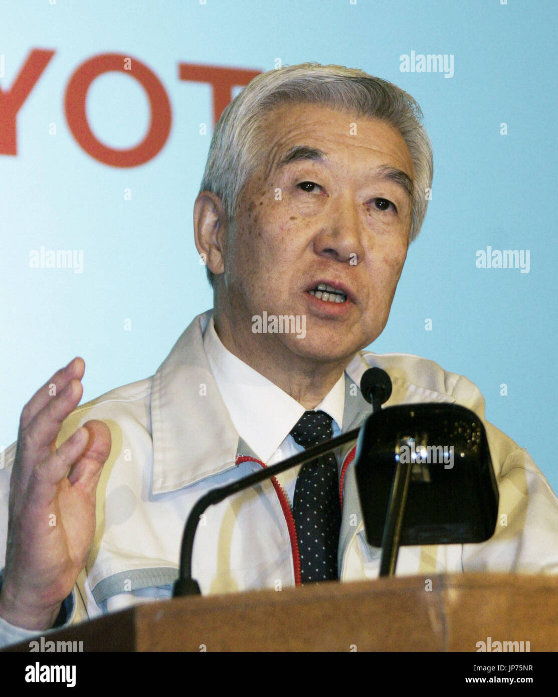 Mitsuhisa Kato, executive vice president of Toyota Motor Corp., speaks ...