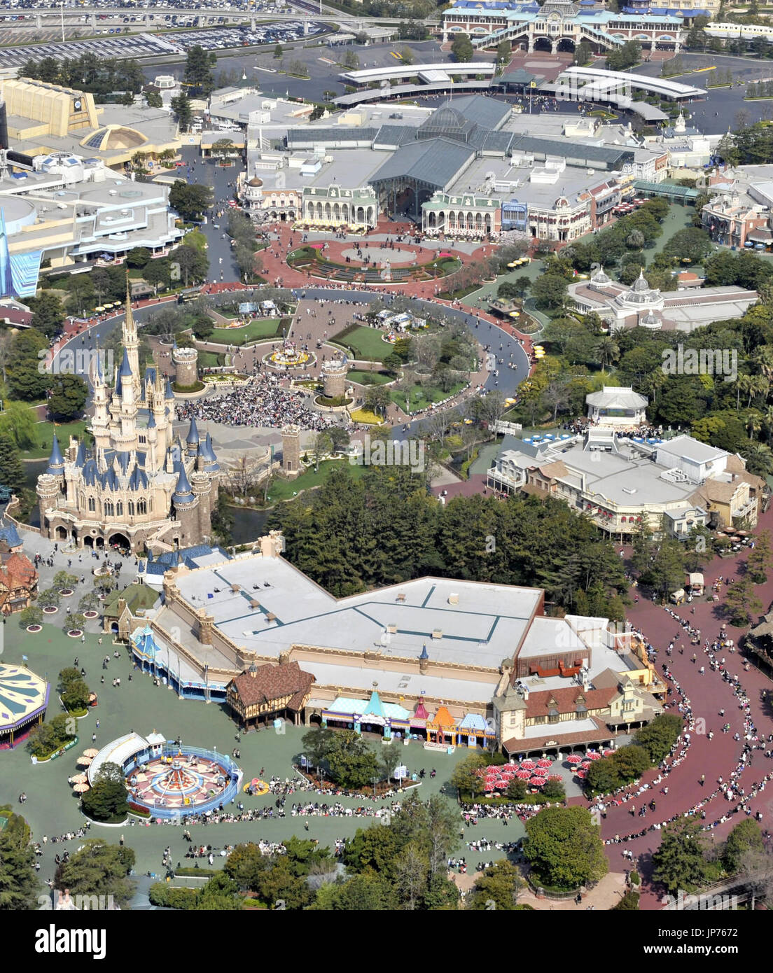 File photo taken in April 2011 shows Tokyo Disneyland in Urayasu, Chiba ...