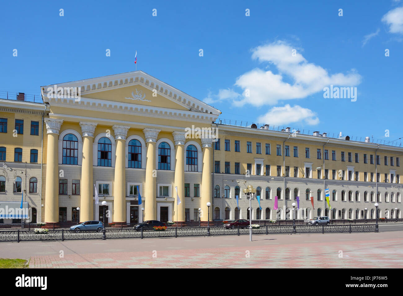 Tomsk, a historical building of the former Management of the Siberian ...