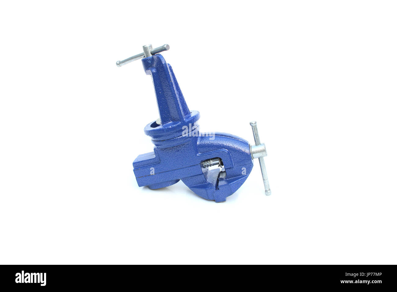 Mechanical hand vise clamp on isolated white Stock Photo - Alamy