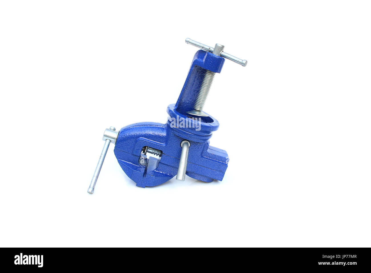 Mechanical hand vise clamp on isolated white Stock Photo - Alamy