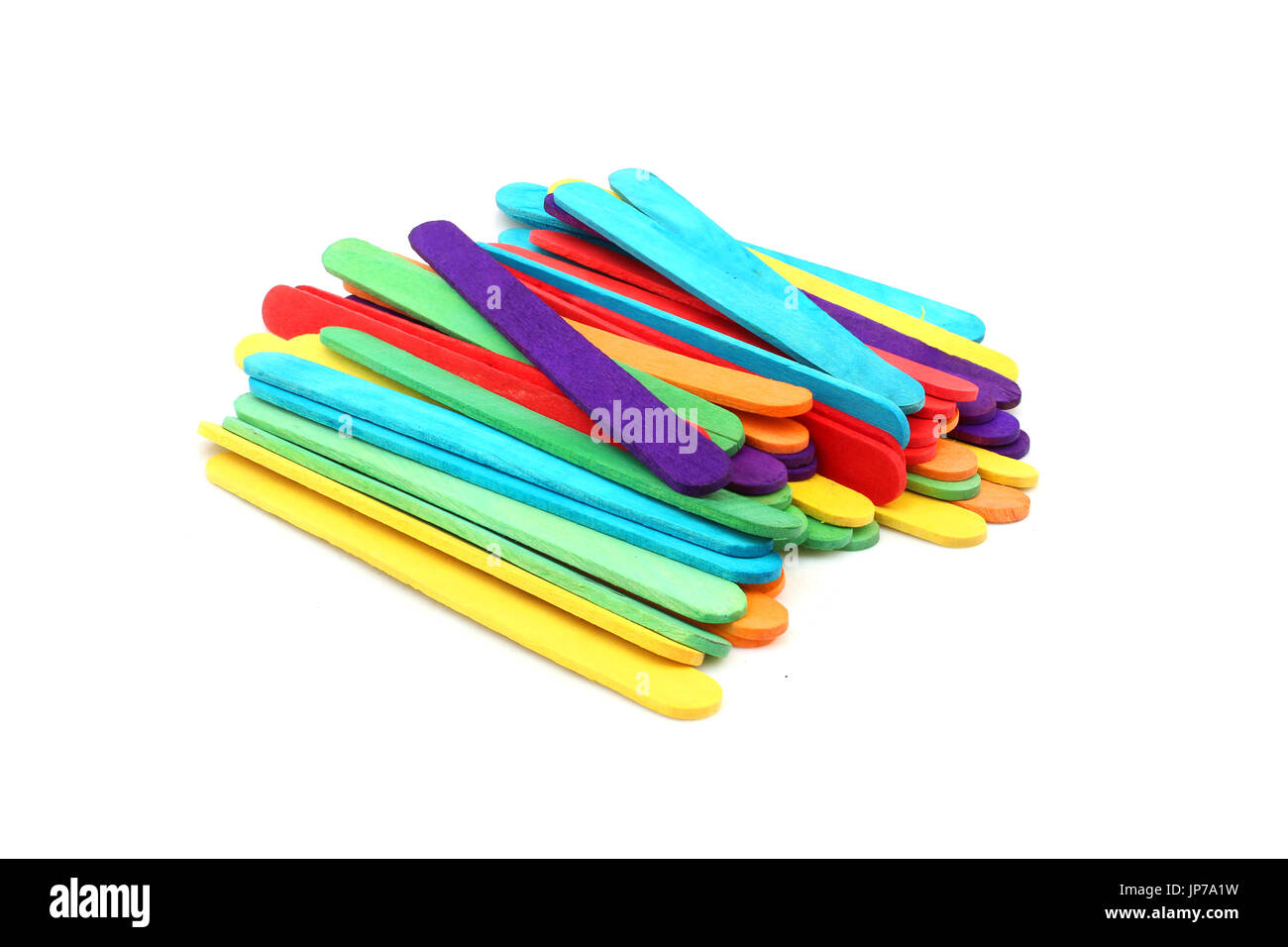 colorful wood ice-cream stick on isolated Stock Photo - Alamy
