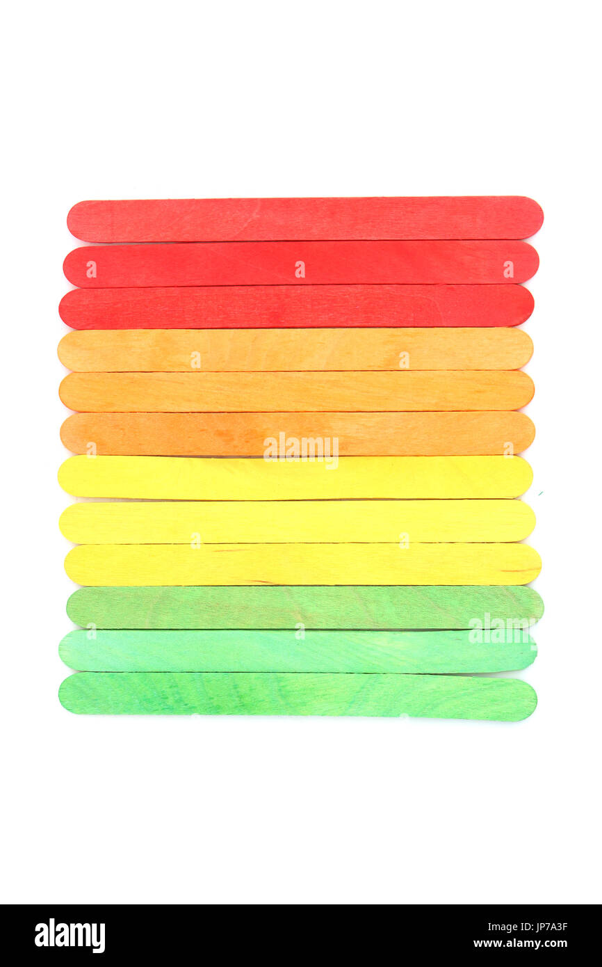 colorful wood ice-cream stick on isolated Stock Photo - Alamy