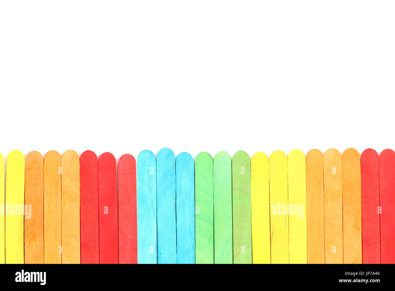 colorful wood ice-cream stick on isolated Stock Photo - Alamy