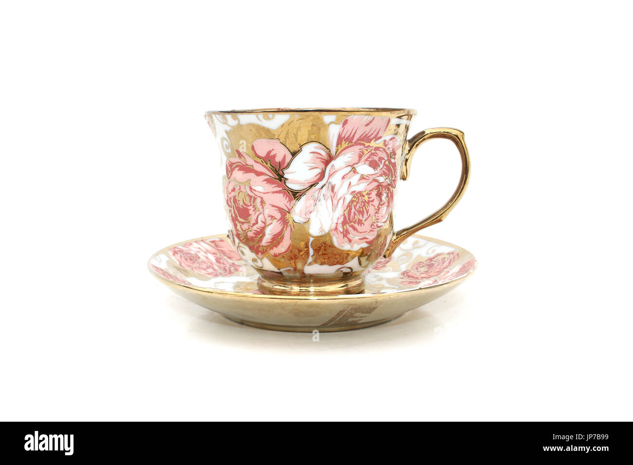 Coffee cup floral patterns Stock Photo - Alamy