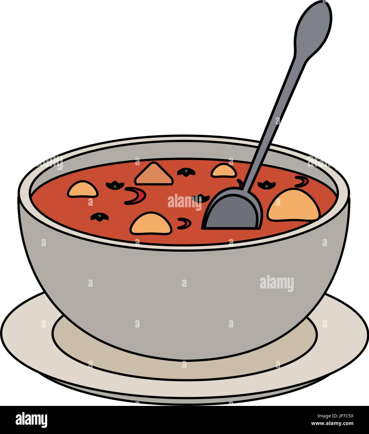 Hot Soup Bowl Icon Stock Vector Image Art Alamy