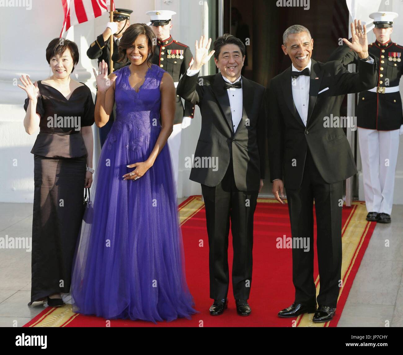 (From R) U.S. President Barack Obama, Japanese Prime Minister Shinzo ...