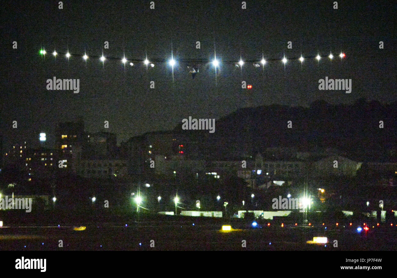 Solar Impulse 2, a solar-powered propeller airplane attempting a trip ...